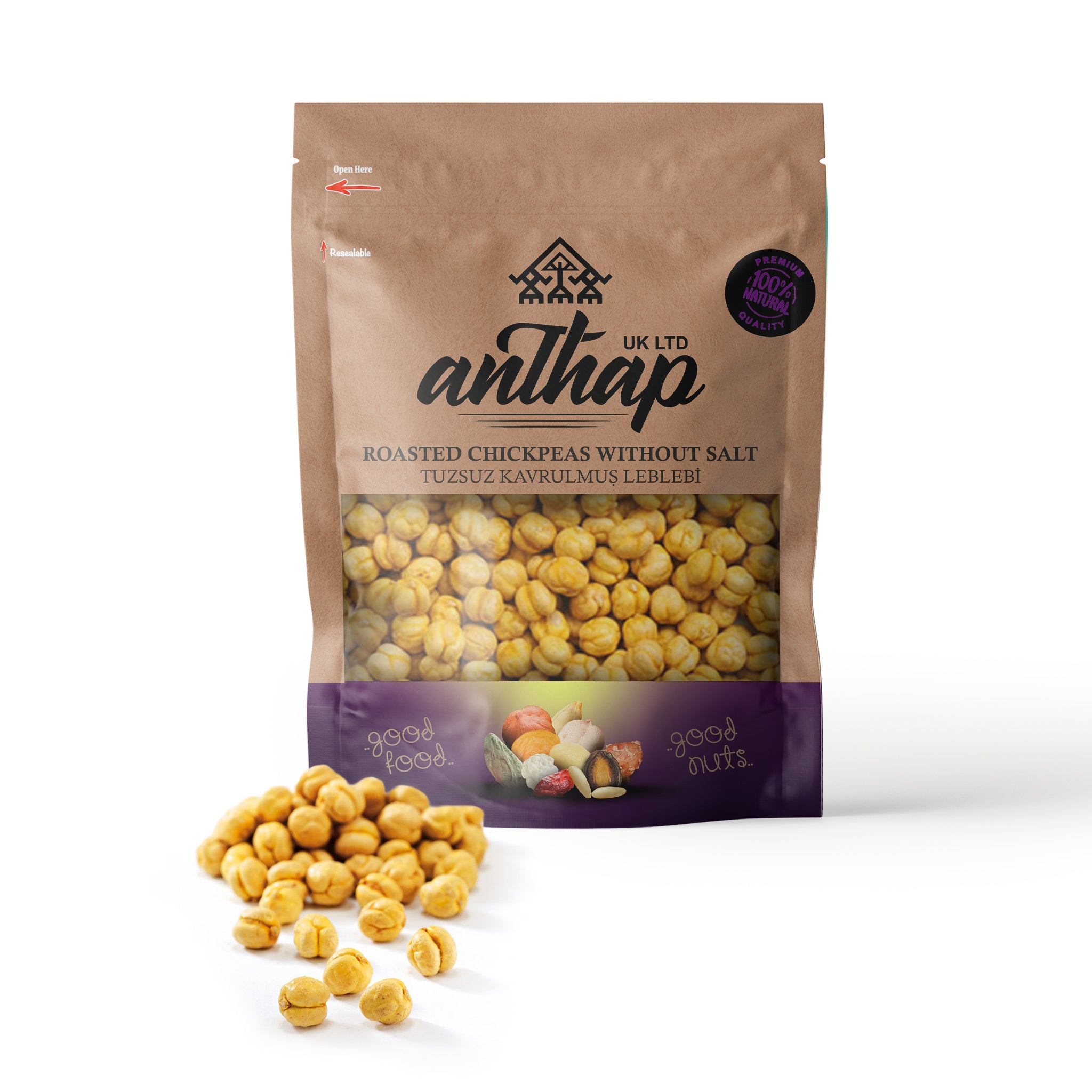 Chickpea Snacks Roasted & Salted Chickpeas 1kg - Crunchy, High-Protein ...