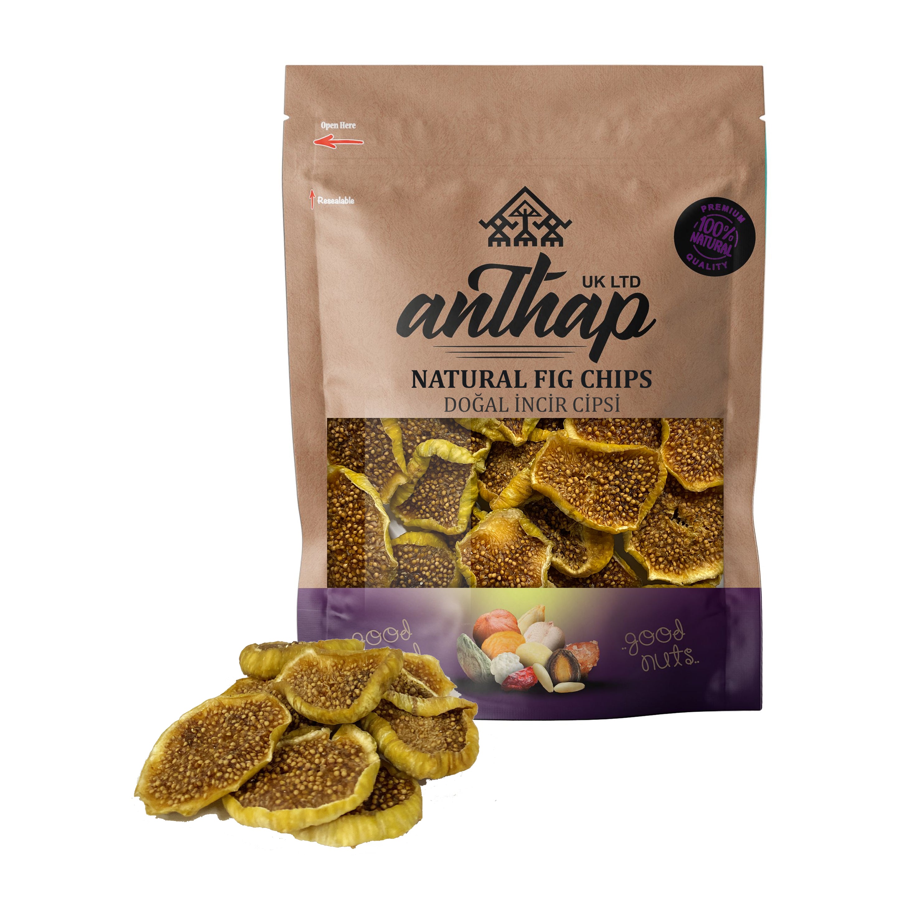 Anthap Natural Sun Dried Sliced Figs Chips